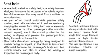 automotive safety inside the cabin, and materials o be used | PPTX