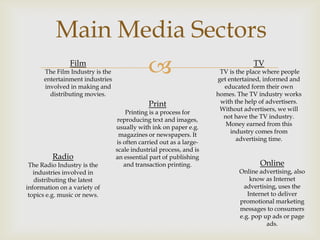 Unit 3 media sectors | PPT