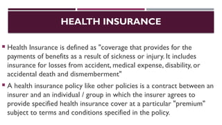 UNIT 3 – MEDICAL INSURANCE TYPES IN INDIA.pptx