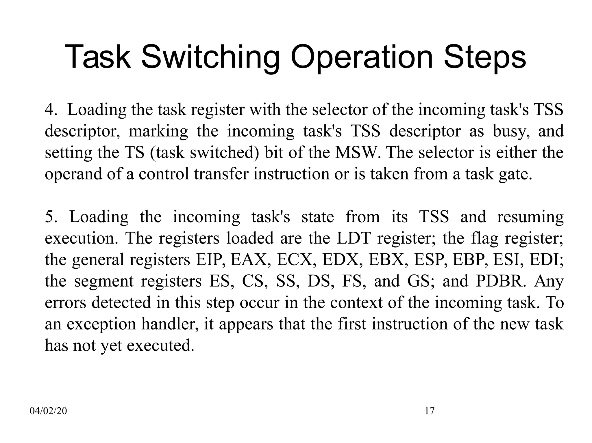 PAI Unit 3 Multitasking in 80386 | PDF