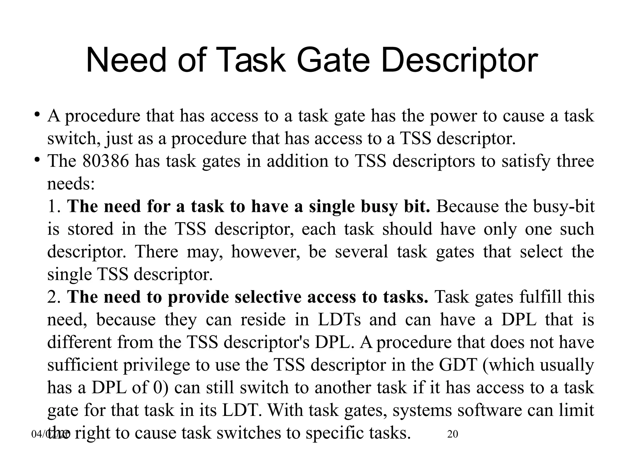 PAI Unit 3 Multitasking in 80386 | PDF | Operating Systems | Computer ...