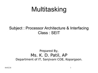 PAI Unit 3 Multitasking in 80386 | PDF