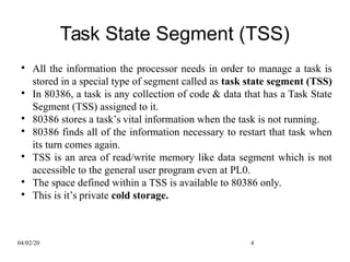 PAI Unit 3 Multitasking in 80386 | PDF