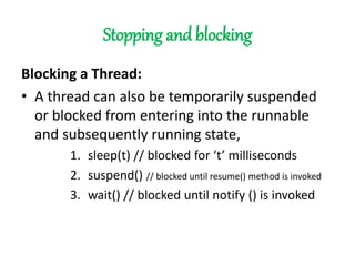 MULTI THREADING IN JAVA | PPTX
