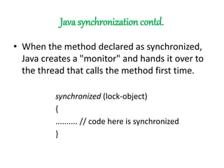 MULTI THREADING IN JAVA | PPTX