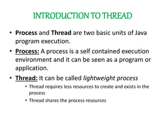 MULTI THREADING IN JAVA | PPTX