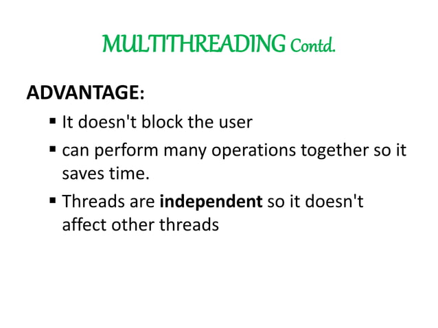 MULTI THREADING IN JAVA MULTI THREADING IN JAVA