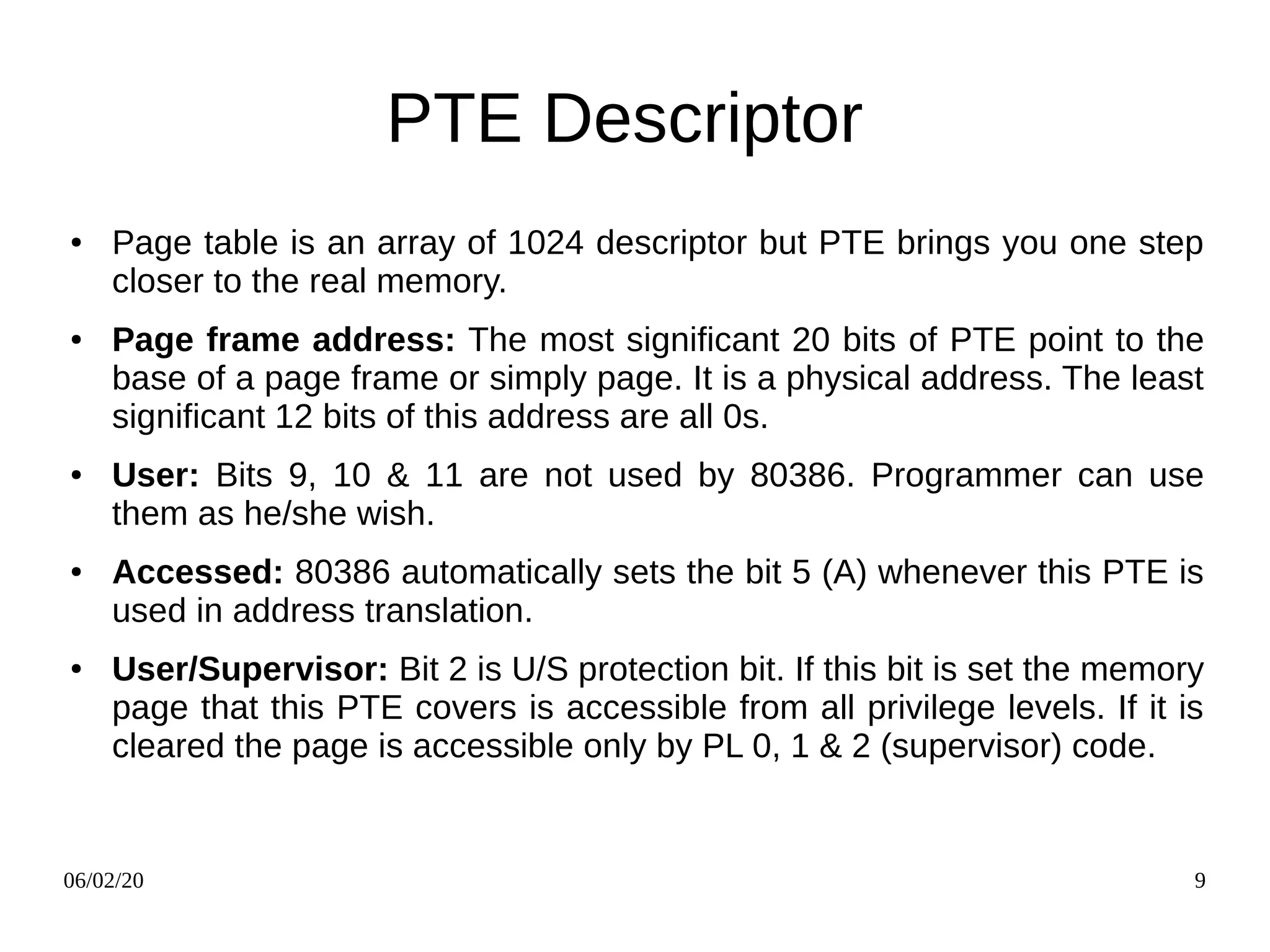 PAI Unit 3 Paging in 80386 Microporcessor | PDF