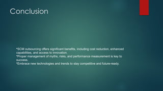 outsourcing in the supply chain management | PPTX