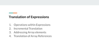 Translation of expression in compiler design | PDF