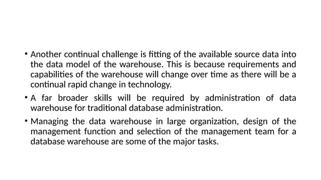 Business intelligence unit 3 ppt. It explored working of BI tools | PPTX