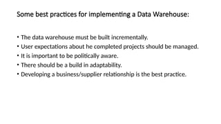 Business intelligence unit 3 ppt. It explored working of BI tools | PPTX