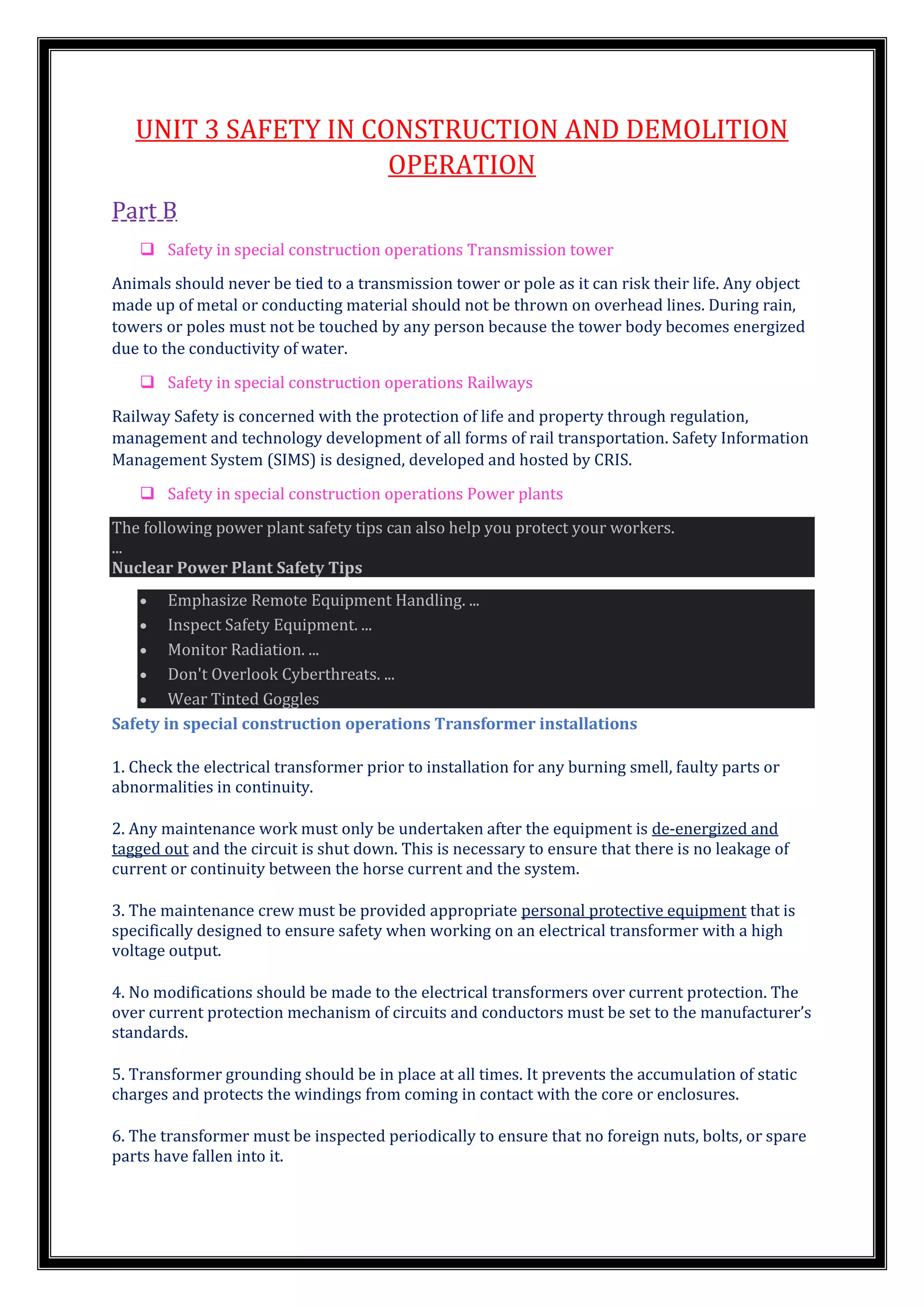 UNIT 3 Part B - Safety in Special Construction Operations.pdf