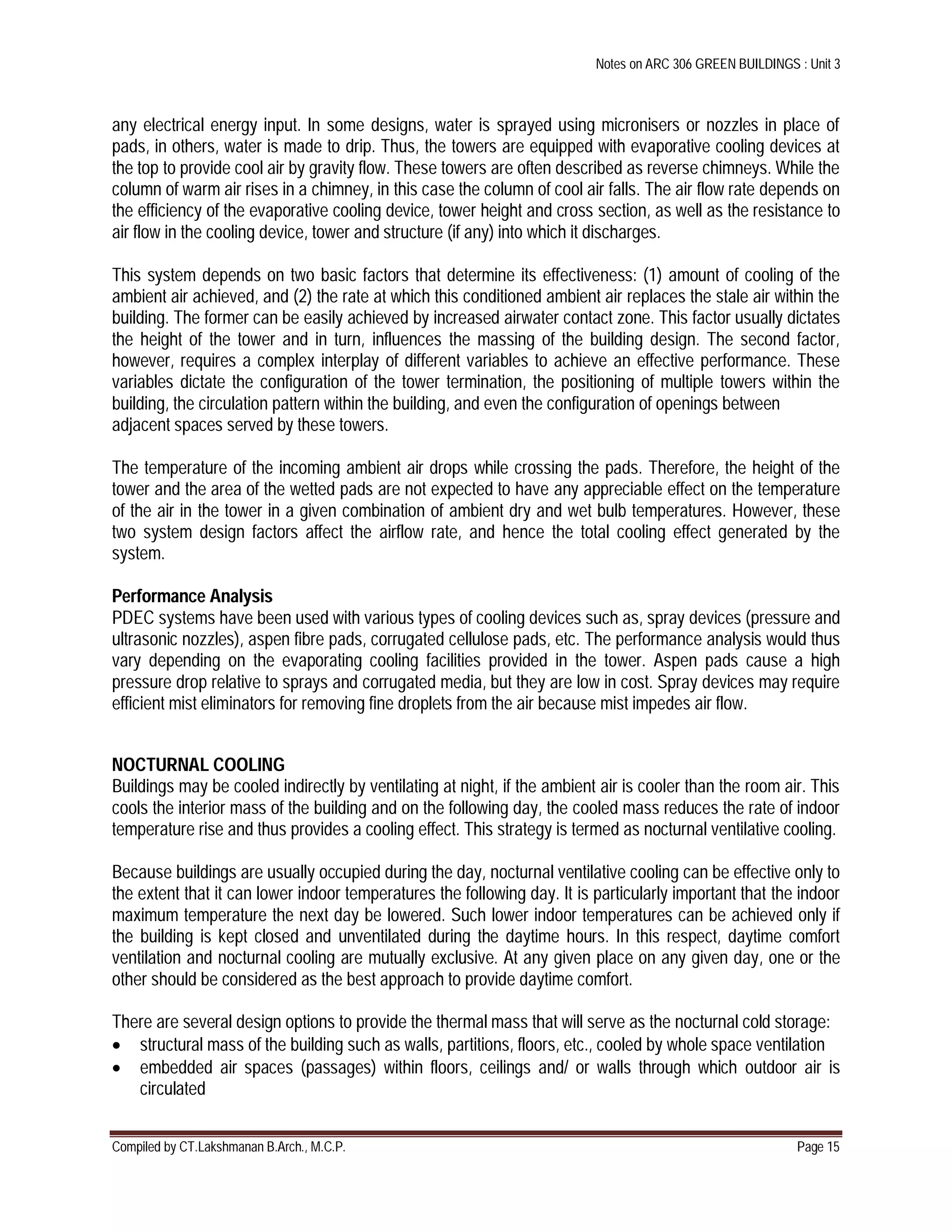 Green Buildings-passive cooling techniques | PDF