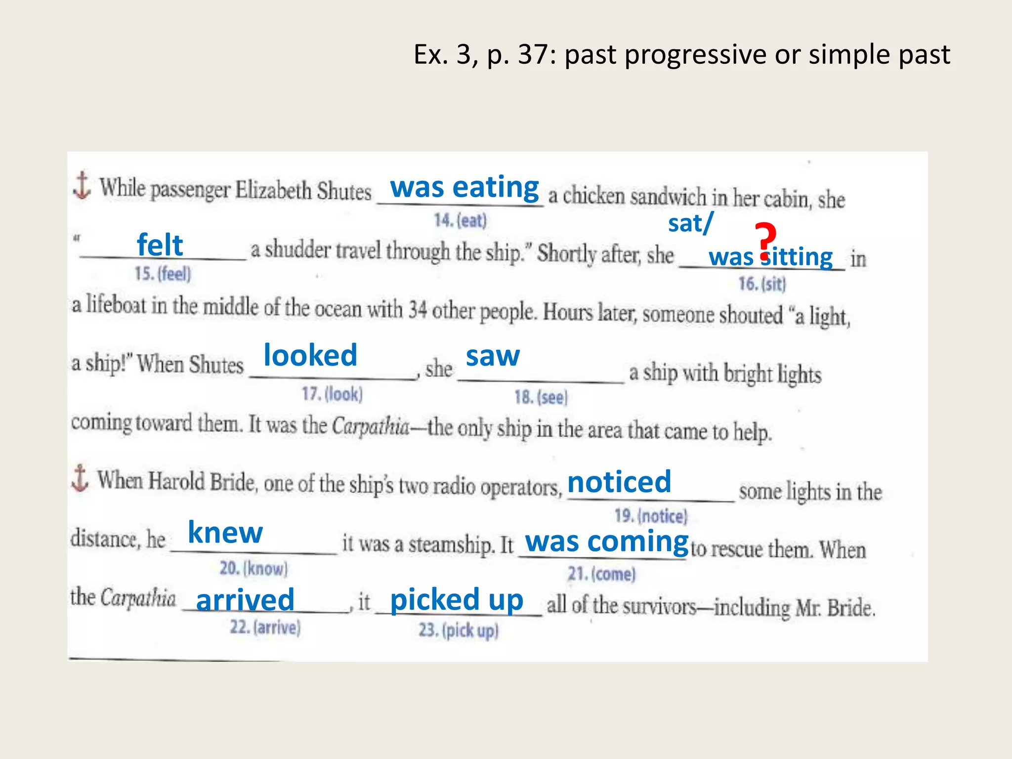 Unit 3 past progressive & simple past | PPTX