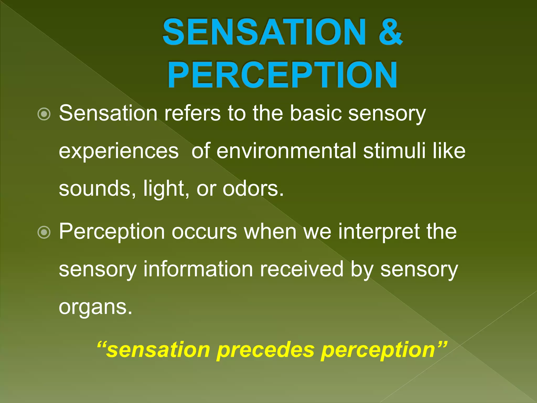 Perception (Psychology for Nurses) | PPTX
