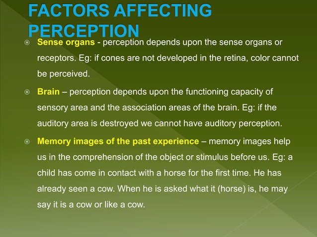 Perception (Psychology for Nurses) | PPTX