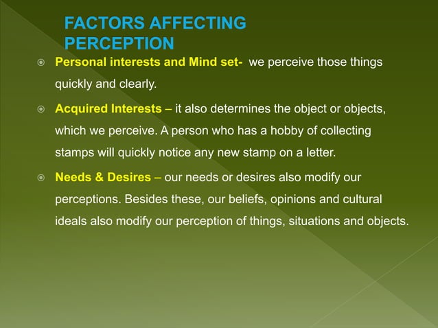 Perception (Psychology for Nurses) | PPTX