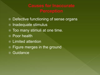 Perception (Psychology for Nurses) | PPTX