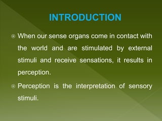 Perception (Psychology for Nurses) | PPTX