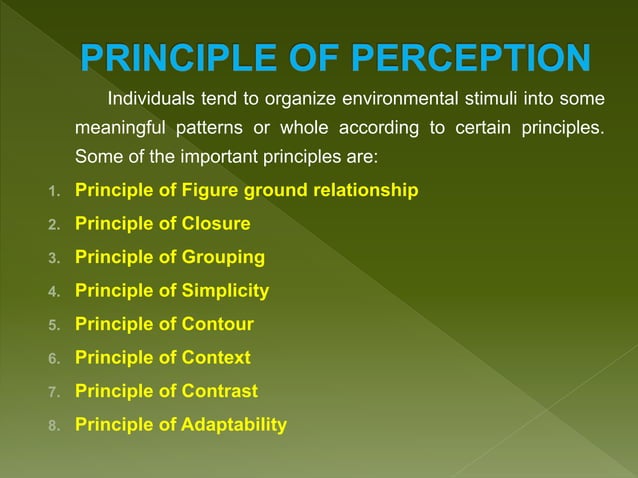 Perception (Psychology for Nurses) | PPTX