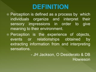 Perception (Psychology for Nurses) | PPT | Free Download