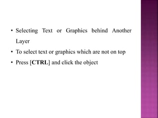 WORKING WITH GRAPHICS | PPTX | Graphics Software | Computer Software and Applications