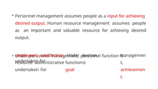UNIT 3 Personnel managment and human resource | PPTX