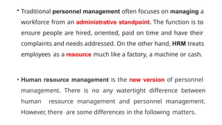 UNIT 3 Personnel managment and human resource | PPT