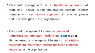 UNIT 3 Personnel managment and human resource | PPT