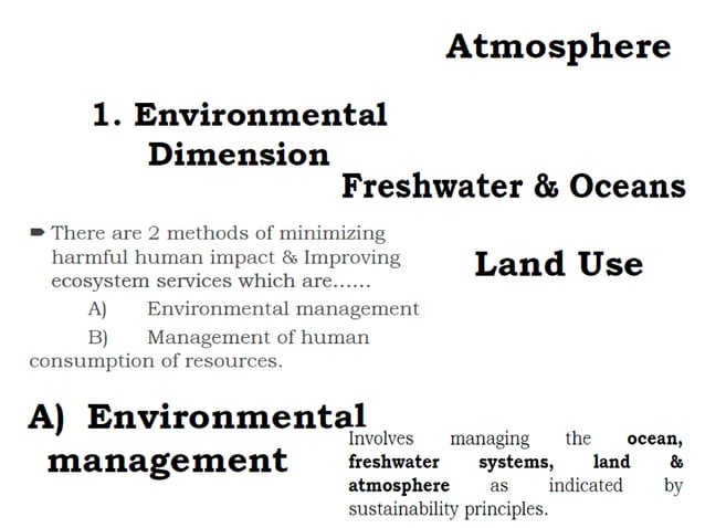 Unit 3 point 1 Environmental Sustainability | PPT | Environment | Science
