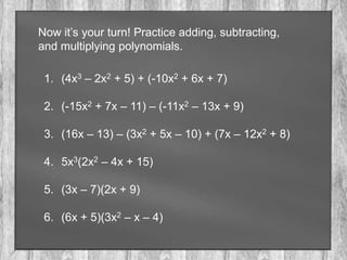 Unit 3 polynomials | PPT