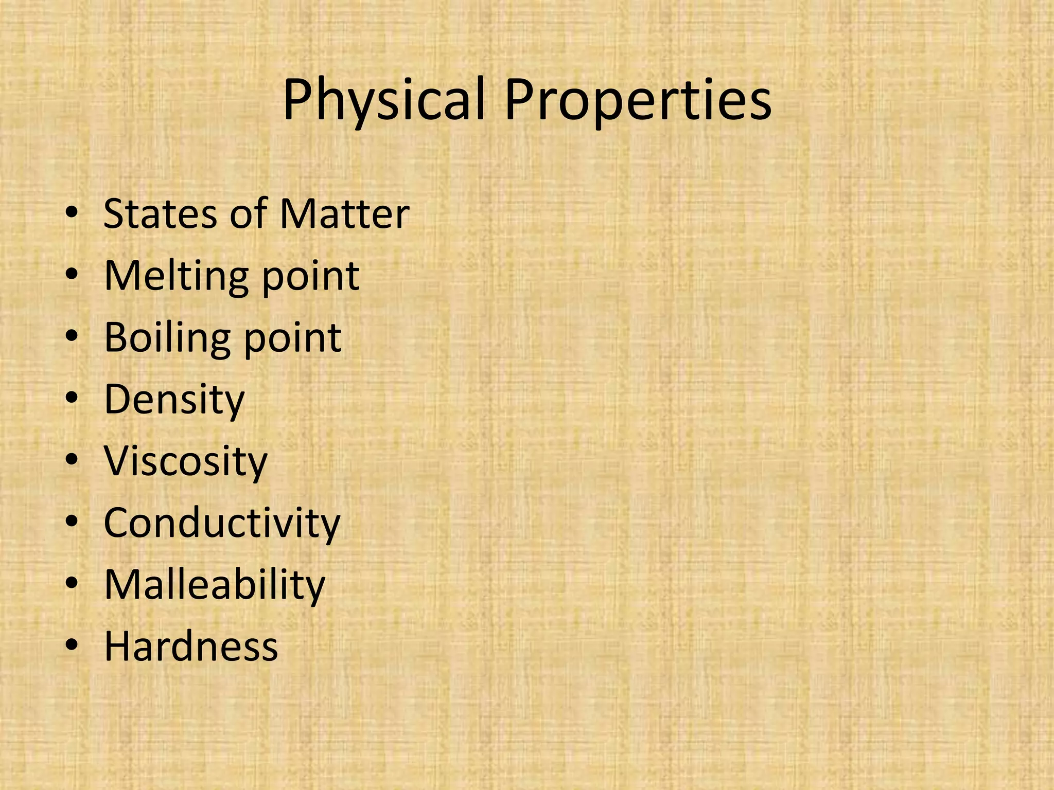 Unit 3 Physical Properties of Matter | PPTX