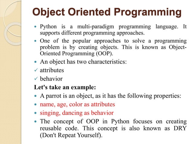 Python programming computer science and engineering | PPT