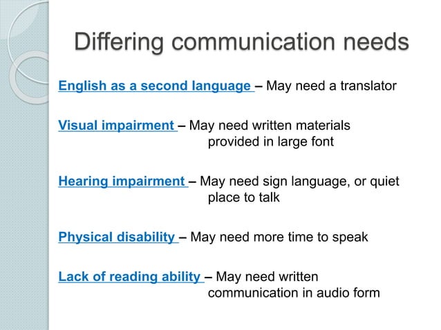Unit 3 pp effective communication in health and social care outcome b ...
