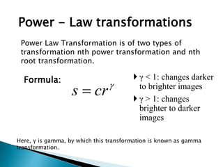 gray level transformation unit 3(image processing)) | PPTX