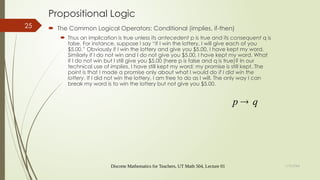 Propositional Logic in discrete mathematics | PPTX