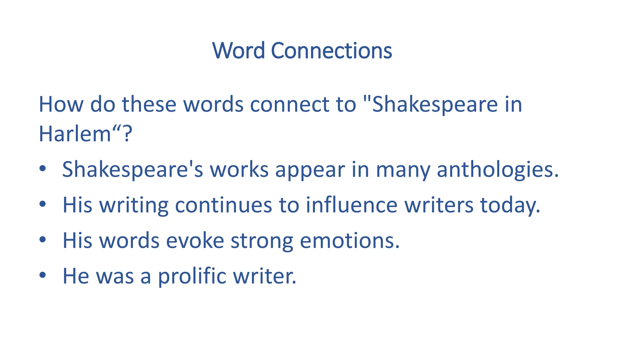 Unit 3 PPT- Shakespeare in Harlem.pdffff | PDF