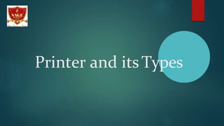Unit3 ppt2 printers | PPT