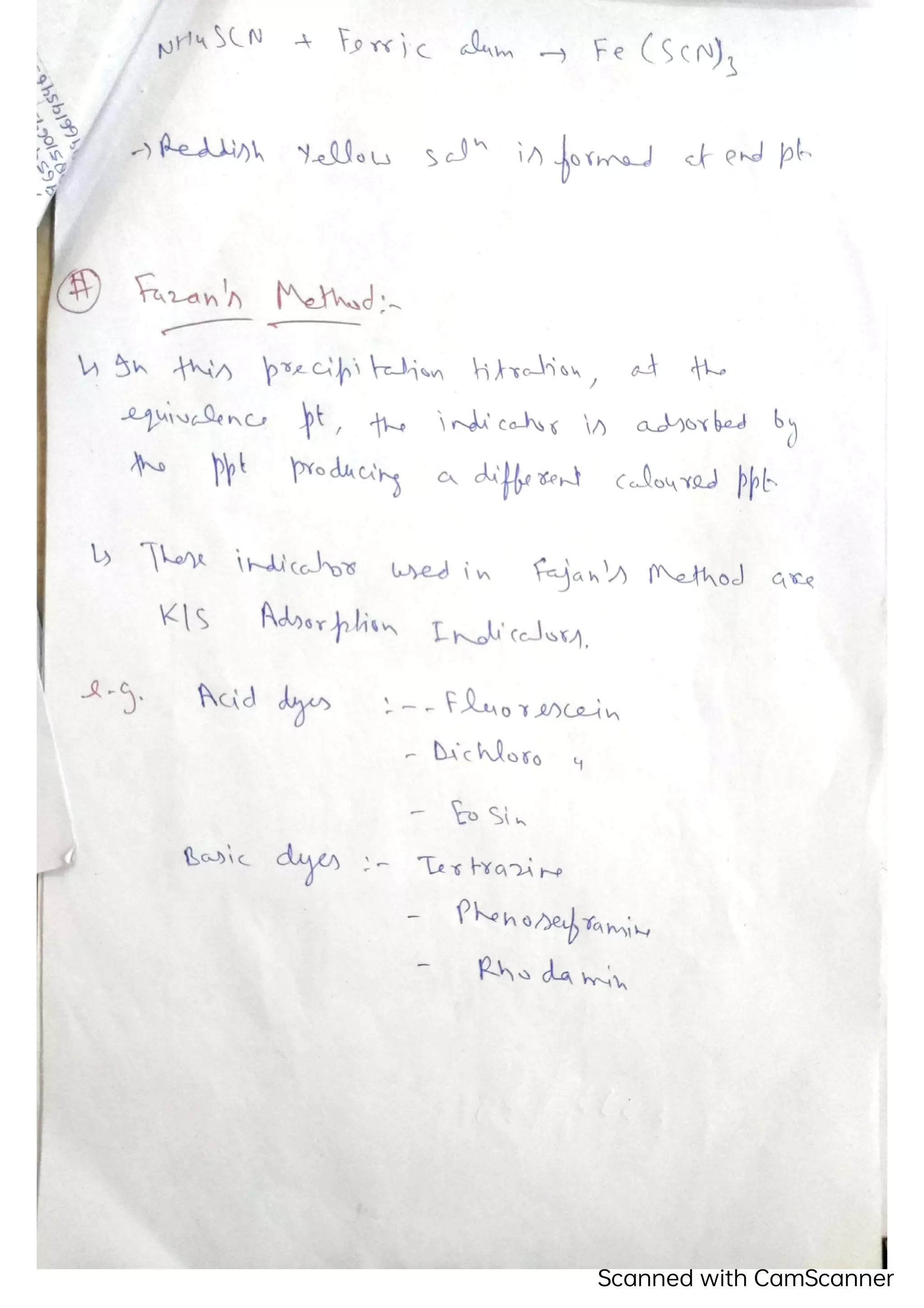Unit 3 precipitation titration || Mohr's Method|| Volhard's method ...