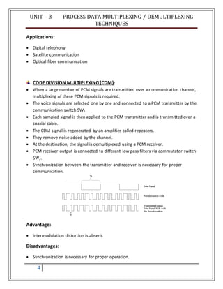 Unit – 3 process data multiplexing demultiplexing techniques | DOCX