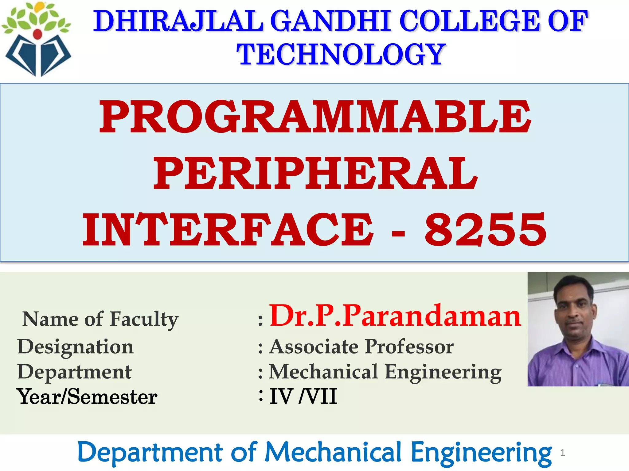 Programmable Peripheral Interface 8255 | PDF
