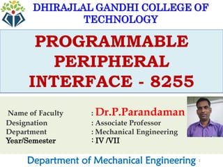 Programmable Peripheral Interface 8255 | PDF