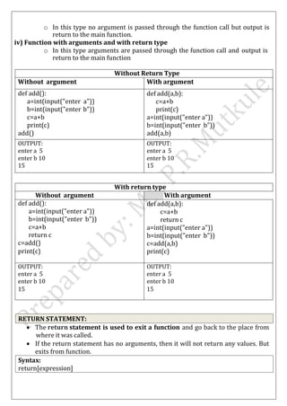 ESIT135 Problem Solving Using Python Notes of Unit-2 and Unit-3 | PDF
