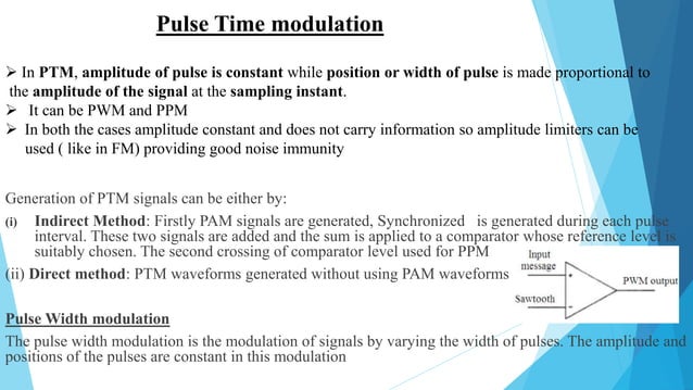 Pulse Modulation ppt | PPTX | Digital Audio | Computer Software and Applications