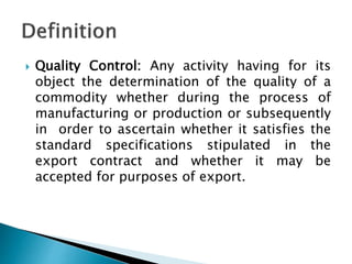 quality control act 1963 | PPTX