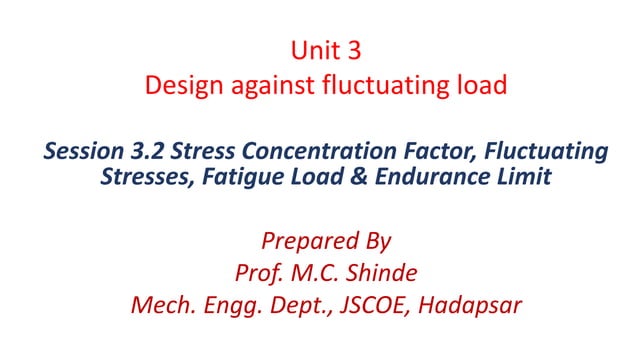Unit 3 Design of Fluctuating Loads | PDF | Physics | Science