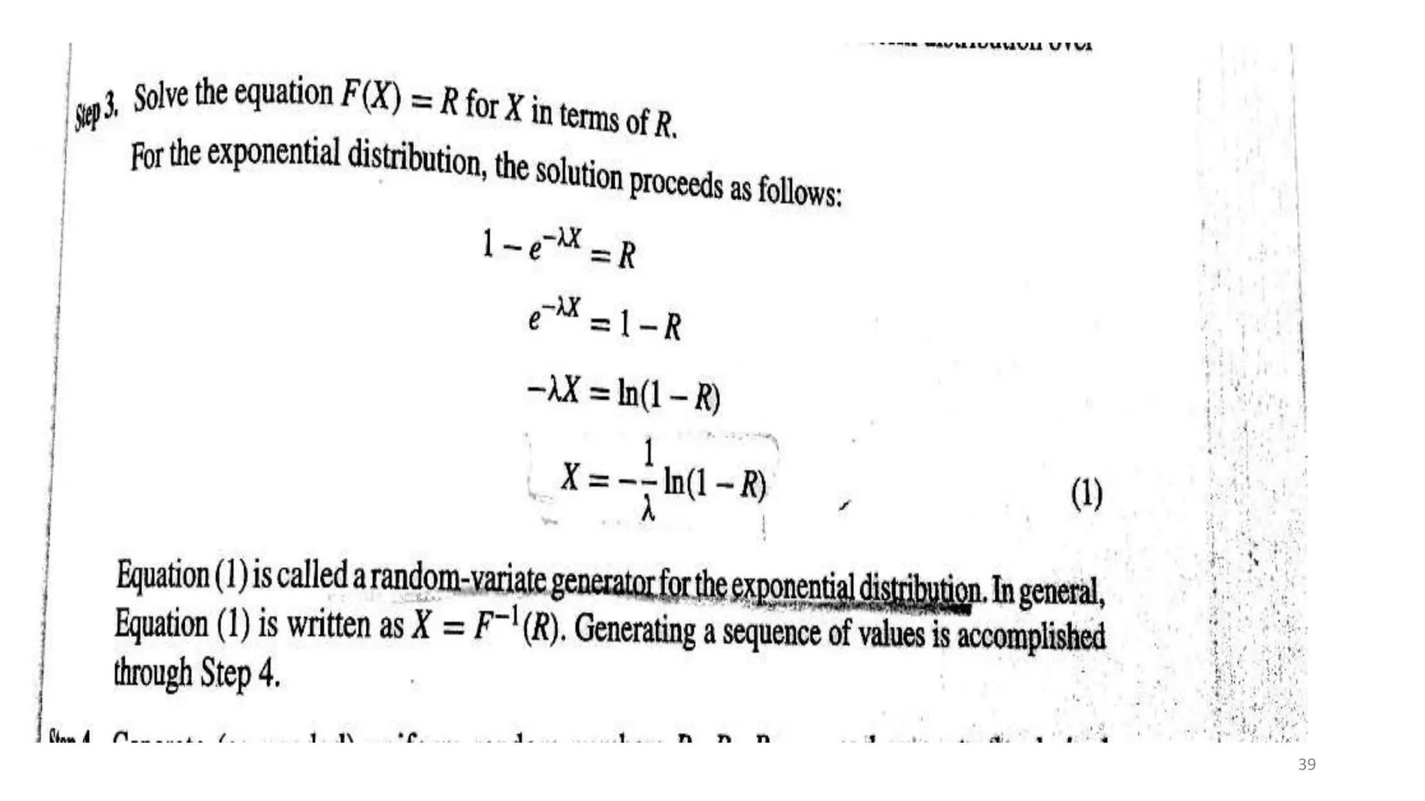 Unit 3 Random Number Generation Random Variate Generation Ppt