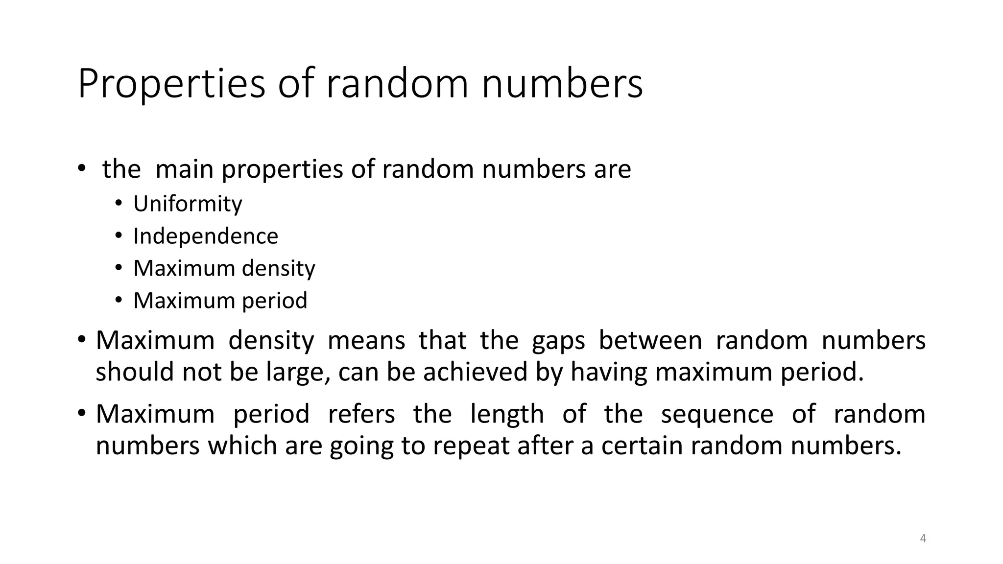 Unit 3 random number generation, random-variate generation | PPTX