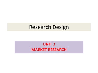 UNIT 3 Research Design.pptx | Science
